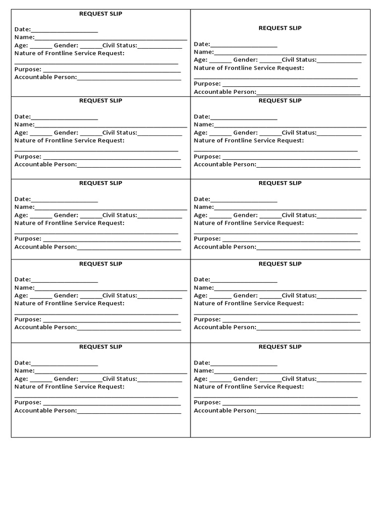 Request Slip | PDF