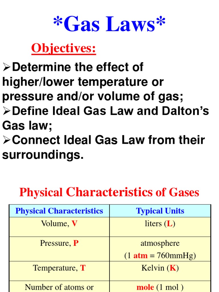 Gas Laws for Science Students | PDF | Gases | Mole (Unit)