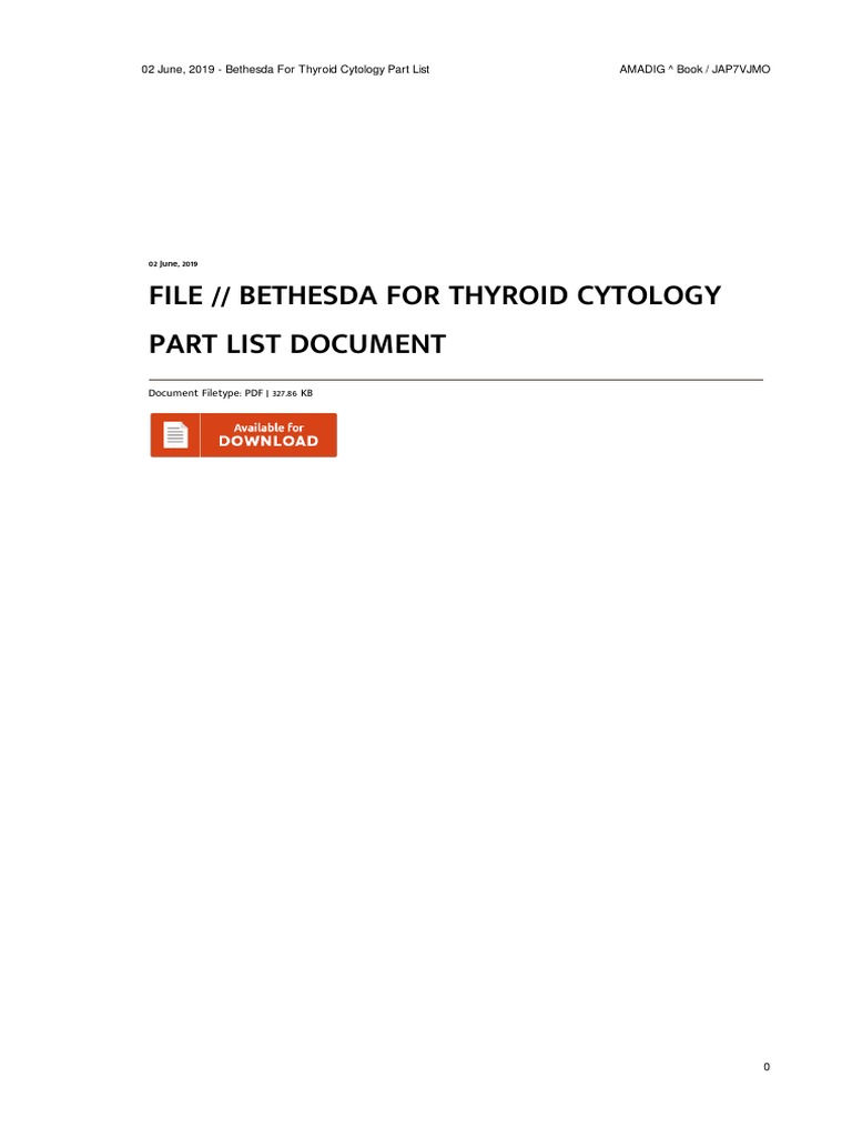 Bethesda Thyroid Cytology Classification Guide | PDF | Cytopathology ...