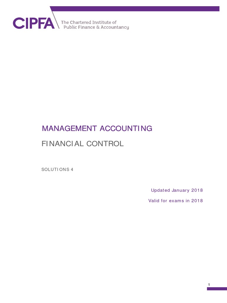 Cipfa WB4 | PDF | Management Accounting | Budget