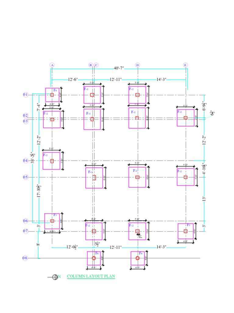A C D E B: Column Layout Plan N | PDF | United States Federal Policy ...