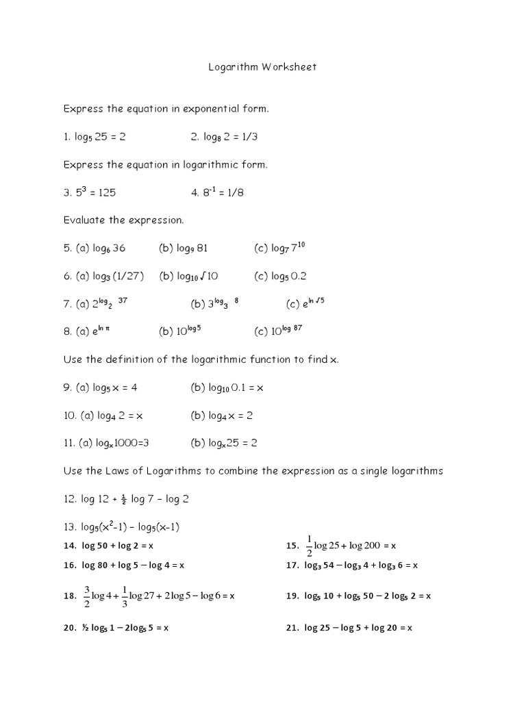 Logarithm DPP For Class 11 | PDF | Logarithm | Numbers