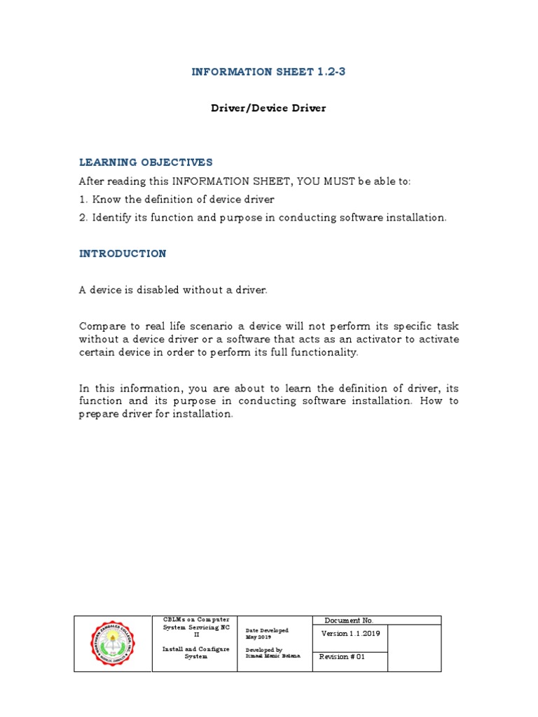 1.2-3 Driver | PDF | Device Driver | Computer Hardware
