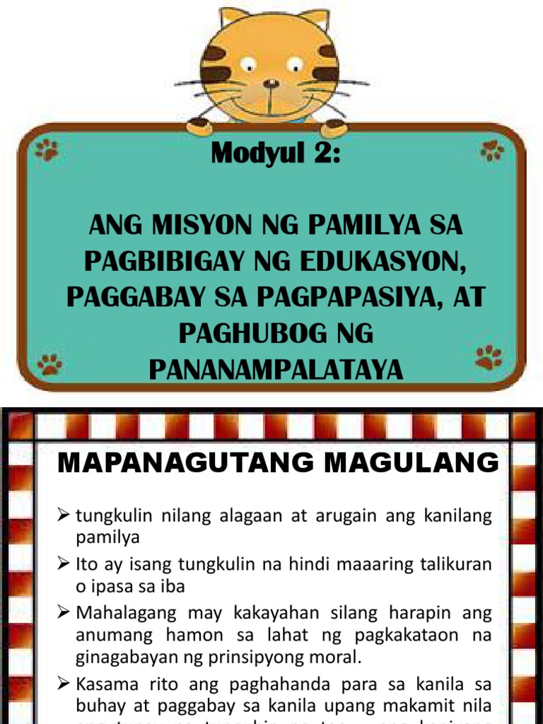 Modyul 2 Misyon NG Pamilya | PDF