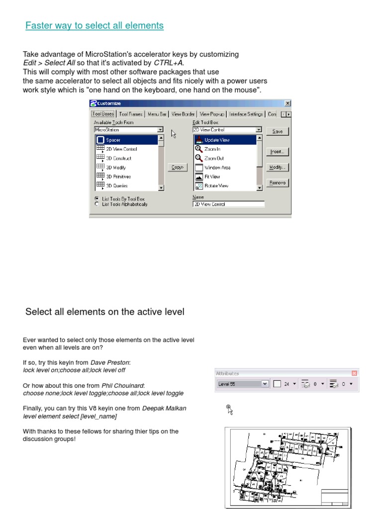 Microstation Tips Pdf Icon Computing Computer Architecture 