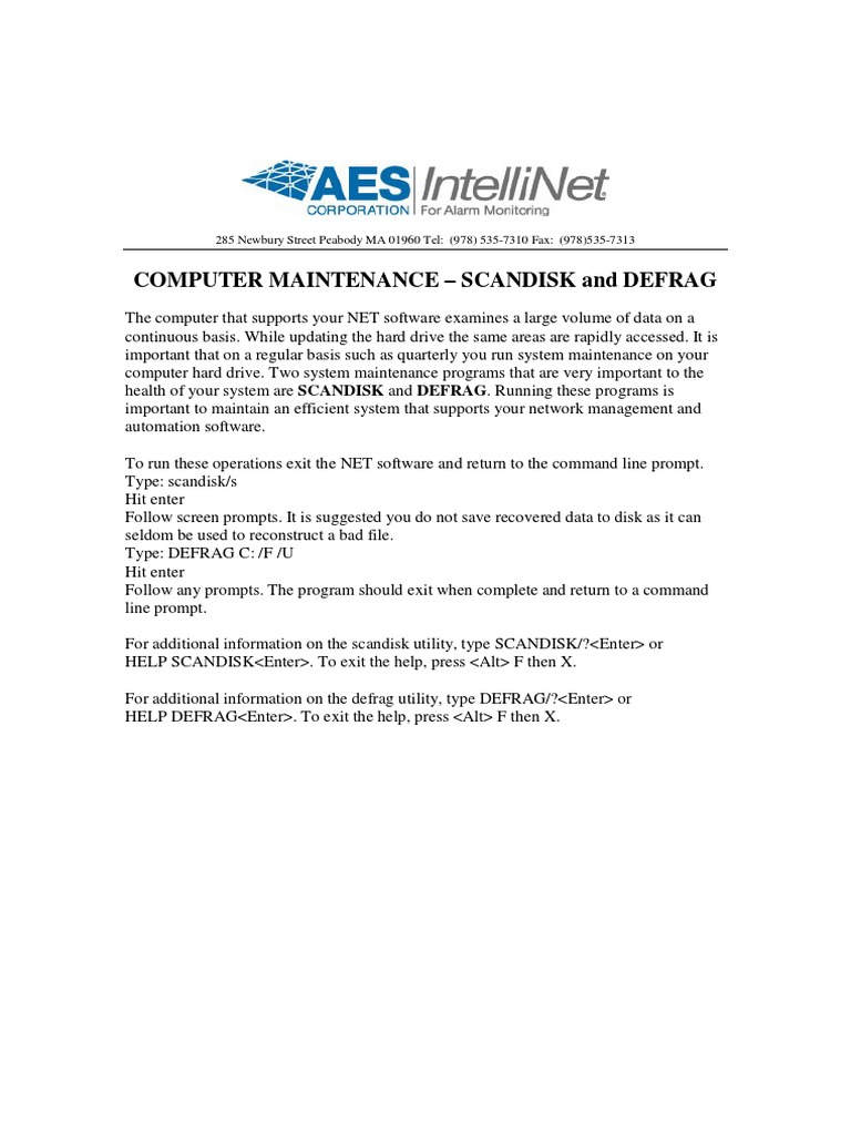 Dos Computer Maintenance | PDF