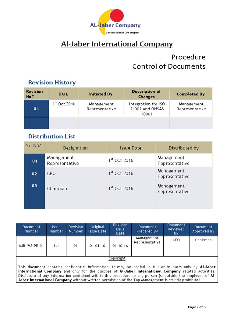 Control of Documents | Download Free PDF | International Organization ...