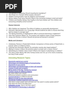 512 Humss Topics: Humanities & Social Science Research | PDF | Social ...