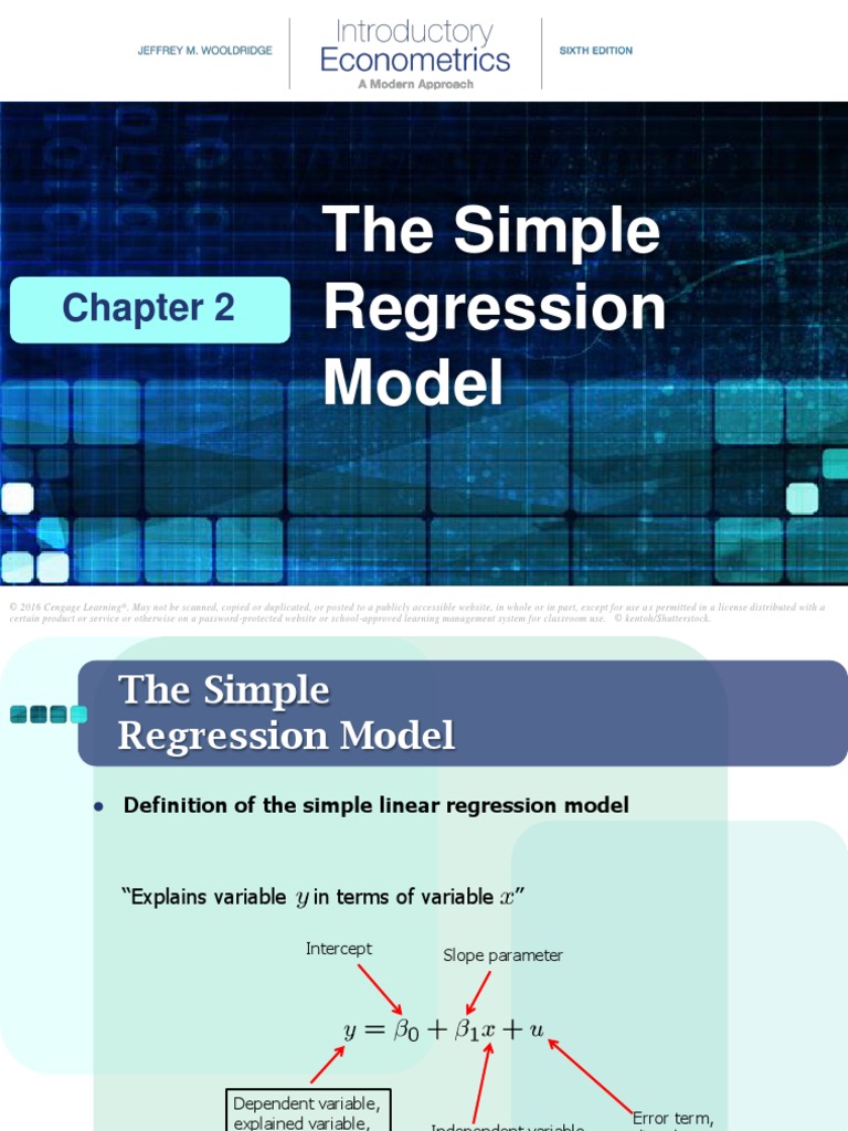CH 02 Wooldridge 6e PPT Updated | PDF | Errors And Residuals | Ordinary Least Squares