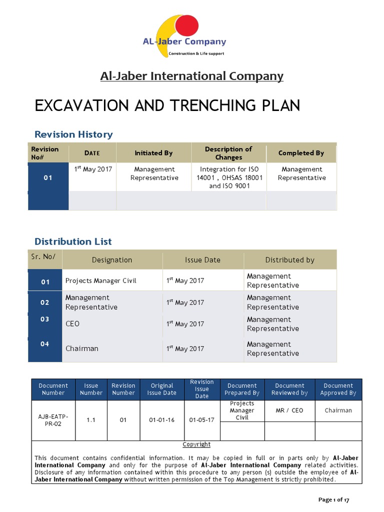 Excavation Trenching Program Pdf Excavation Archaeology Soil