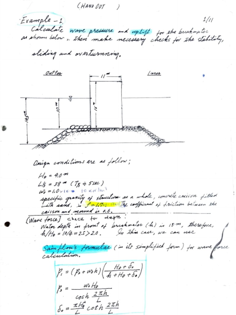 Breakwater Design Example | PDF