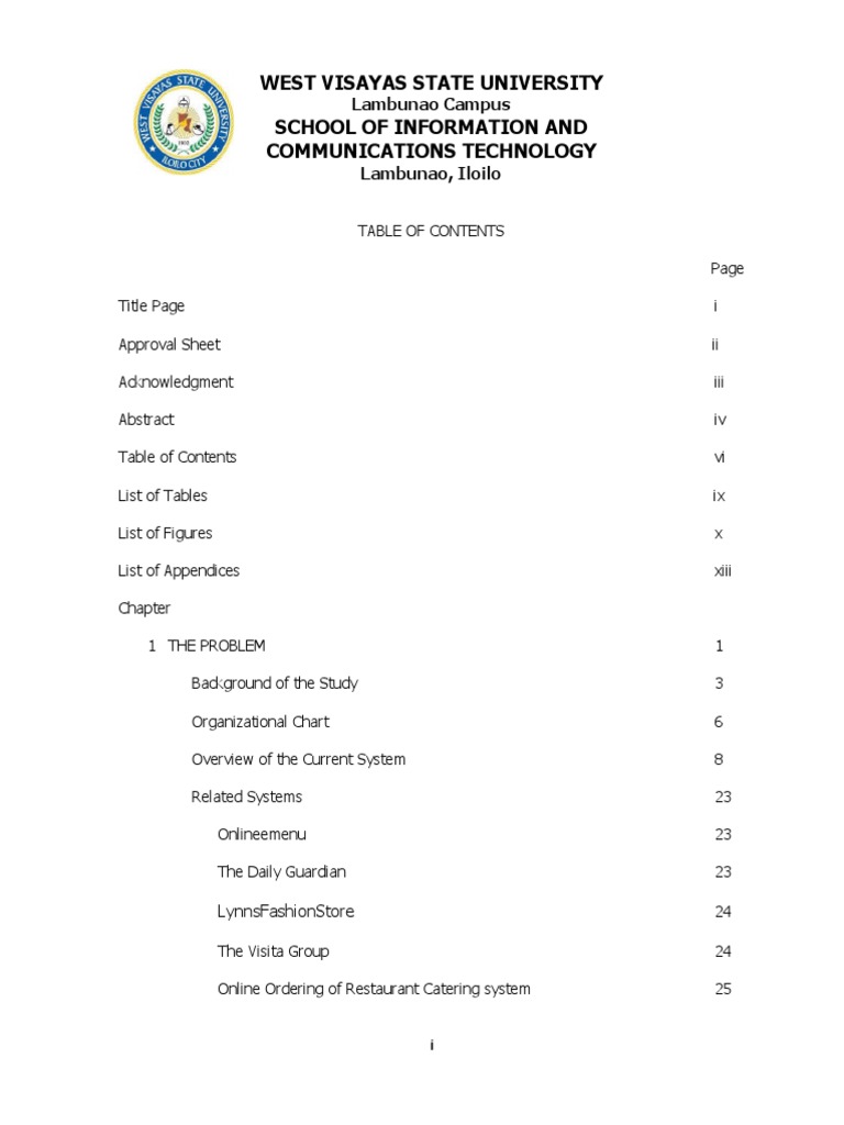 Table of Contents | PDF | System | Specification (Technical Standard)