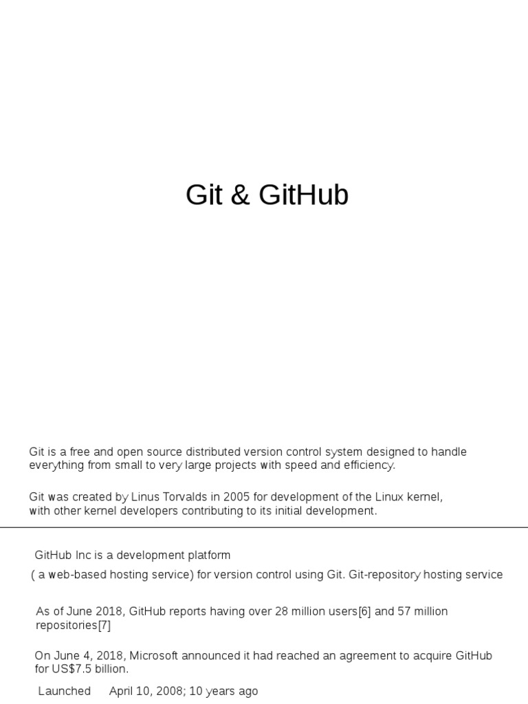 An Introduction To Git And Github A Leading Version Control System And Code Hosting Platform Pdf