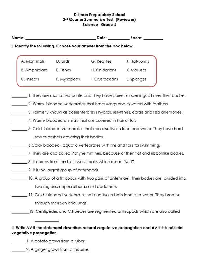 Summarizing Key Concepts in Biology: An Analysis of a Science Test for ...