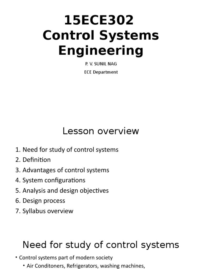 Control System Chapter 1 19-20 | PDF | Control Theory | Control System