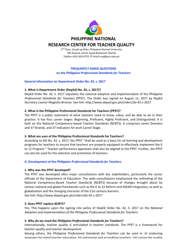 PPST | PDF | Teachers | Teacher Education