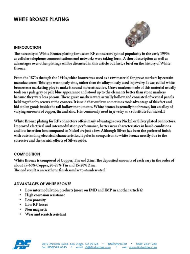 White Bronze | PDF | Bronze | Zinc