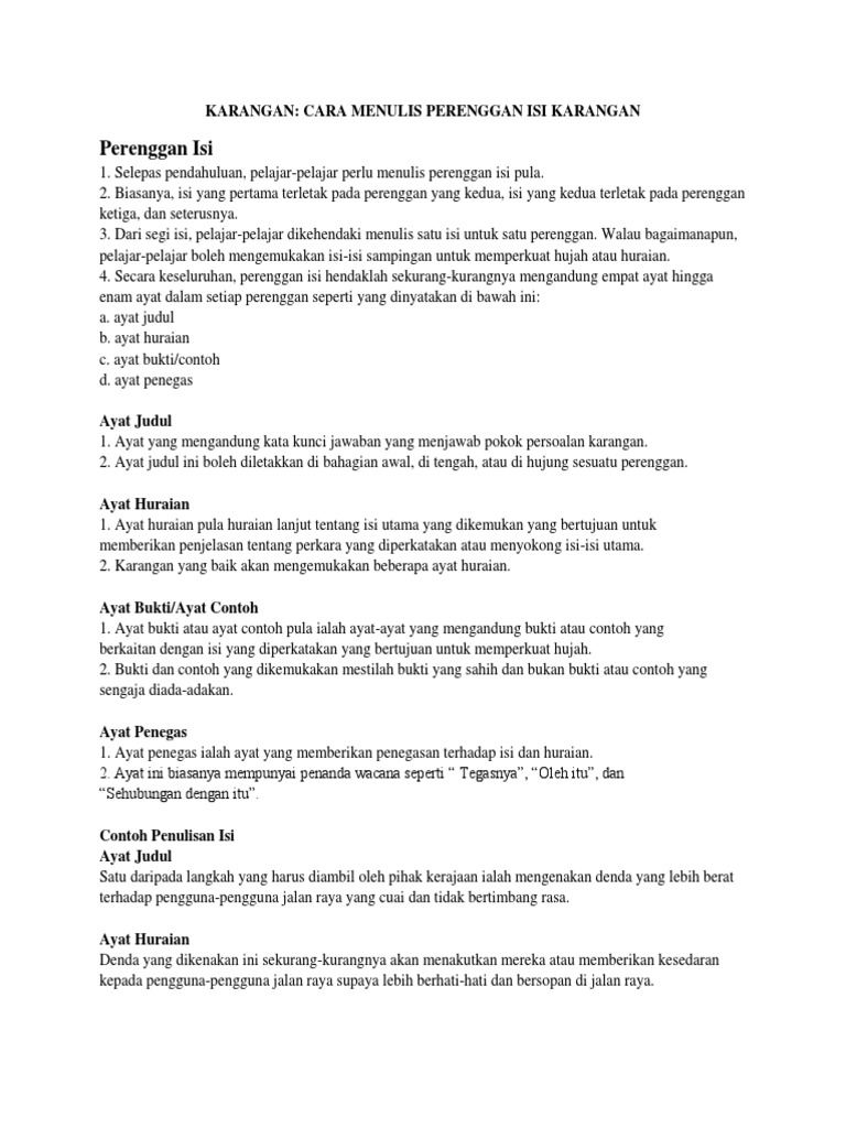 Contoh Isi Dan Kesimpualn BM | PDF | Kajian Bahasa Asing