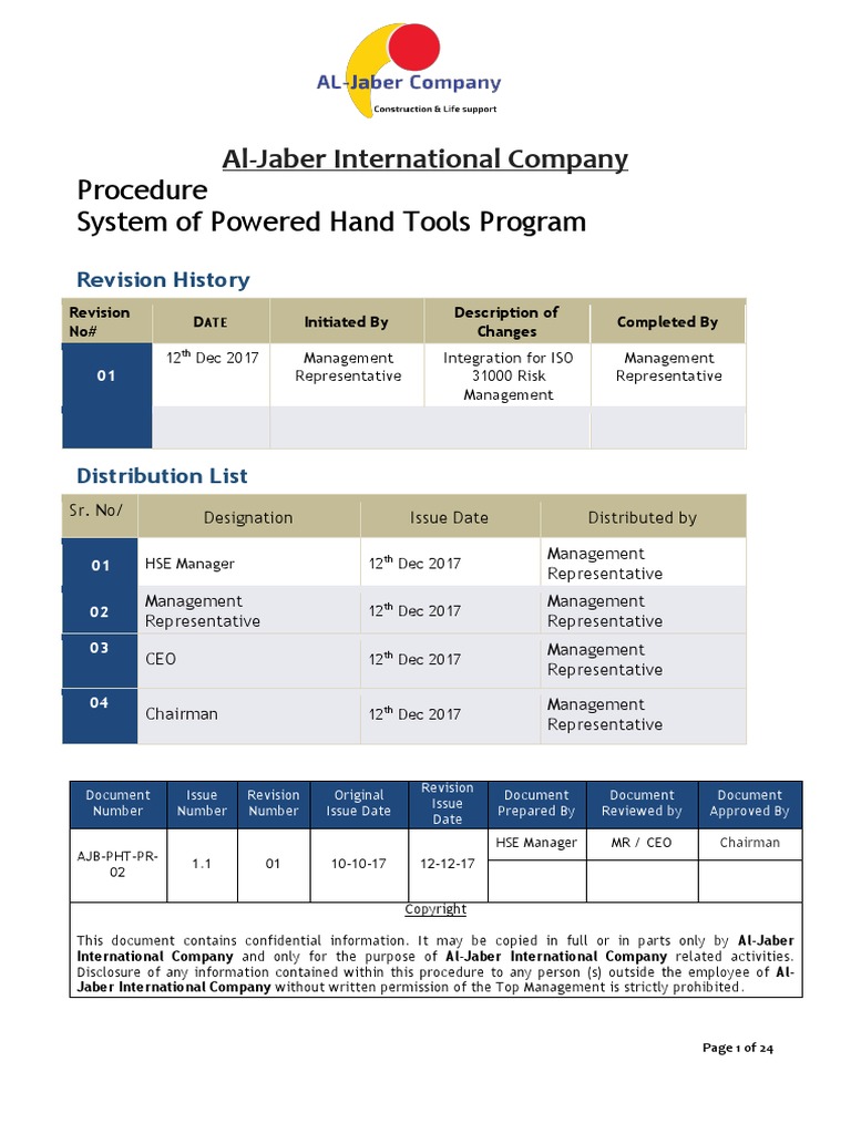 Powered Hand Tools Program | PDF | Hammer | Knife