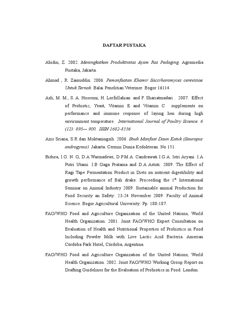 Contoh Dapus | Download Free PDF | Probiotic | Food Industry