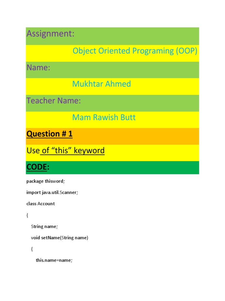 Oop Assignment Pdf Inheritance Object Oriented Programming