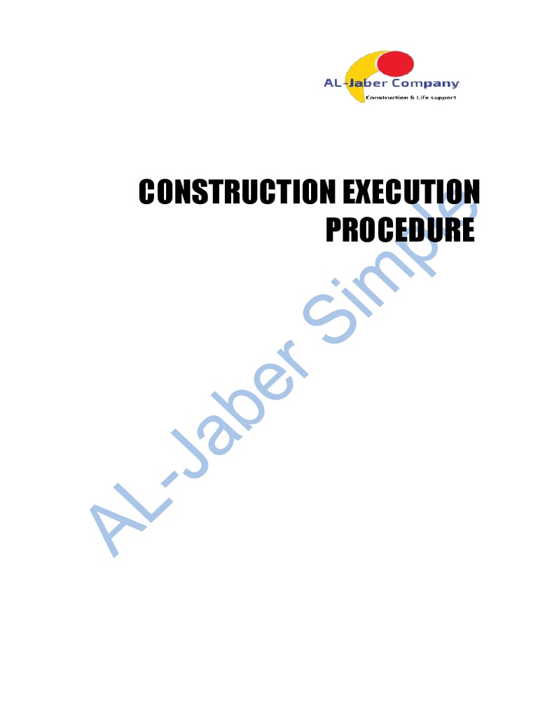 Construction Execution Procedure | PDF | Risk Assessment | Occupational ...