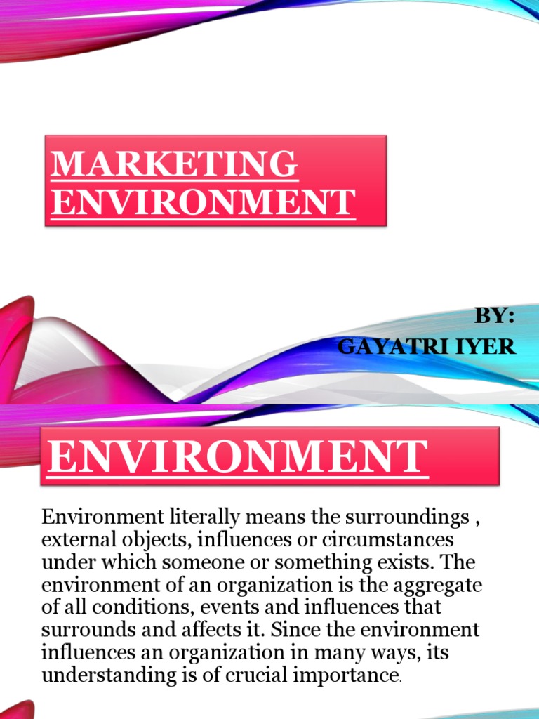 Components of Marketing Environment | PDF | Resource | Marketing
