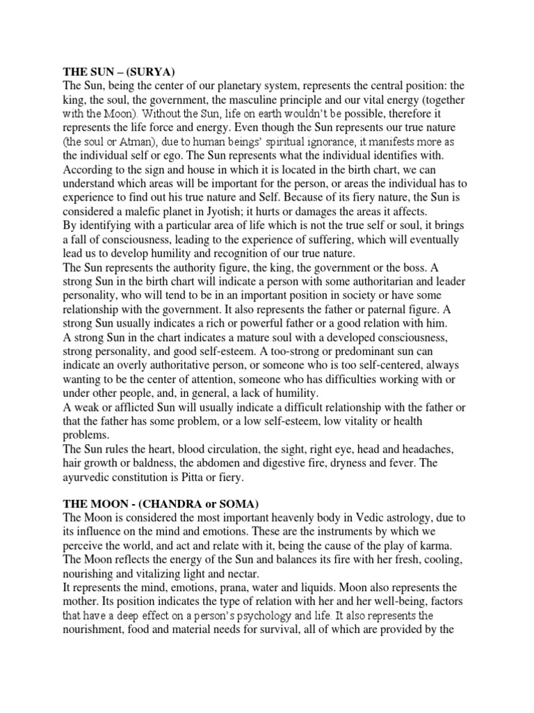 Naba Grah Explanations | PDF | Ātman (Hinduism) | Mind