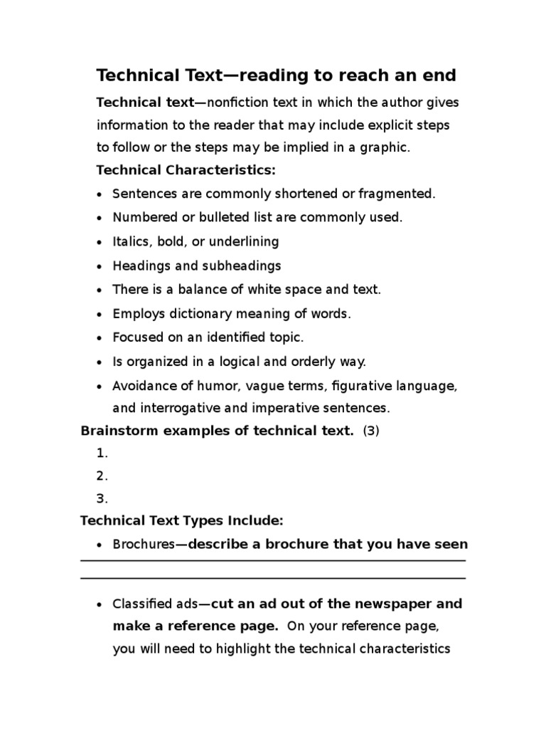 Technical Text Handouts Feb 5 | PDF | Communication | Cognition
