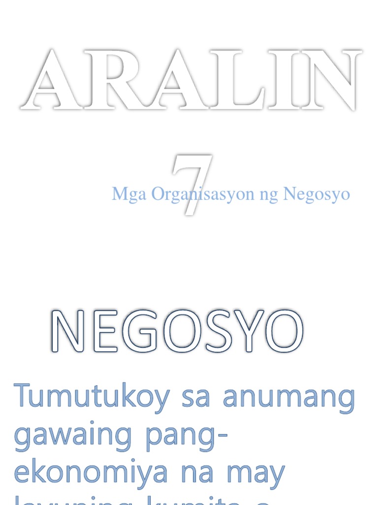 Mga Organisasyon NG Negosyo | PDF | Partnership | Sole Proprietorship