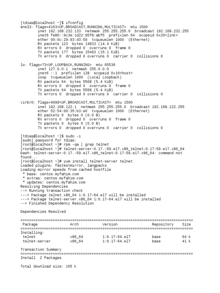 Telnet Configuration | PDF | Computer Networking | Network Protocols