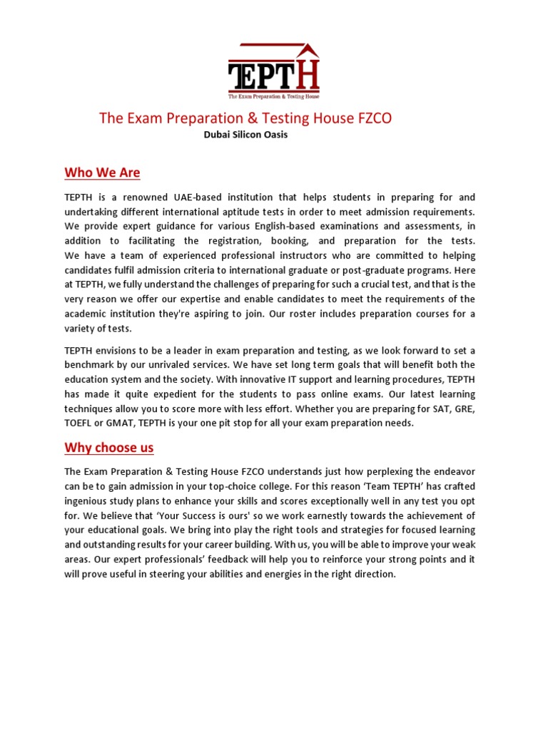 The Exam Preparation | PDF | University And College Admission ...