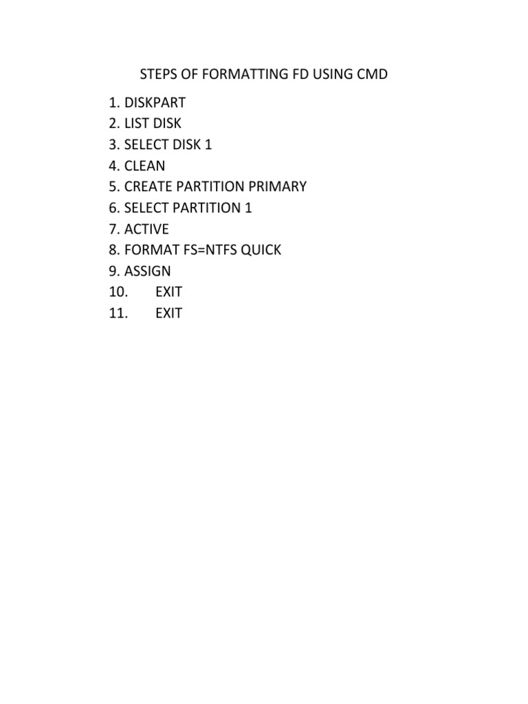 CMD Formatting | PDF