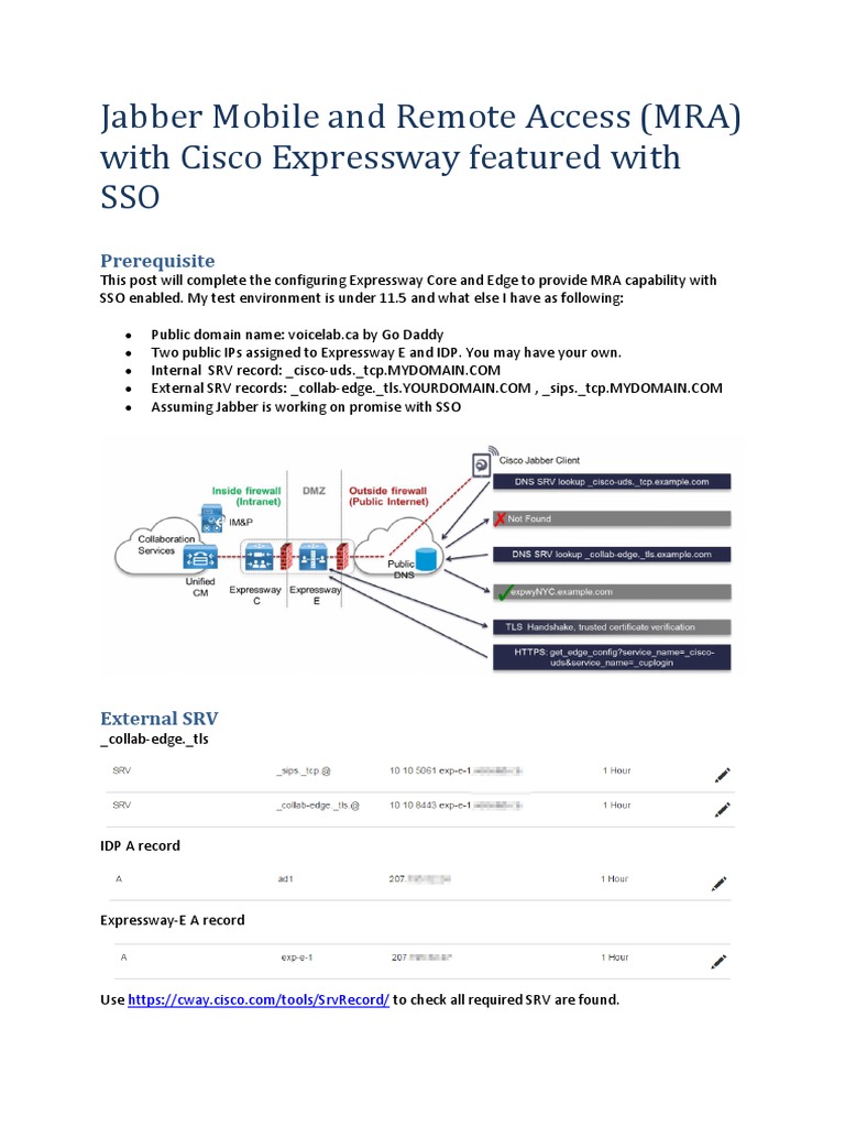 Cisco Jabber - MRA and SSO | PDF | Areas Of Computer Science | Internet ...