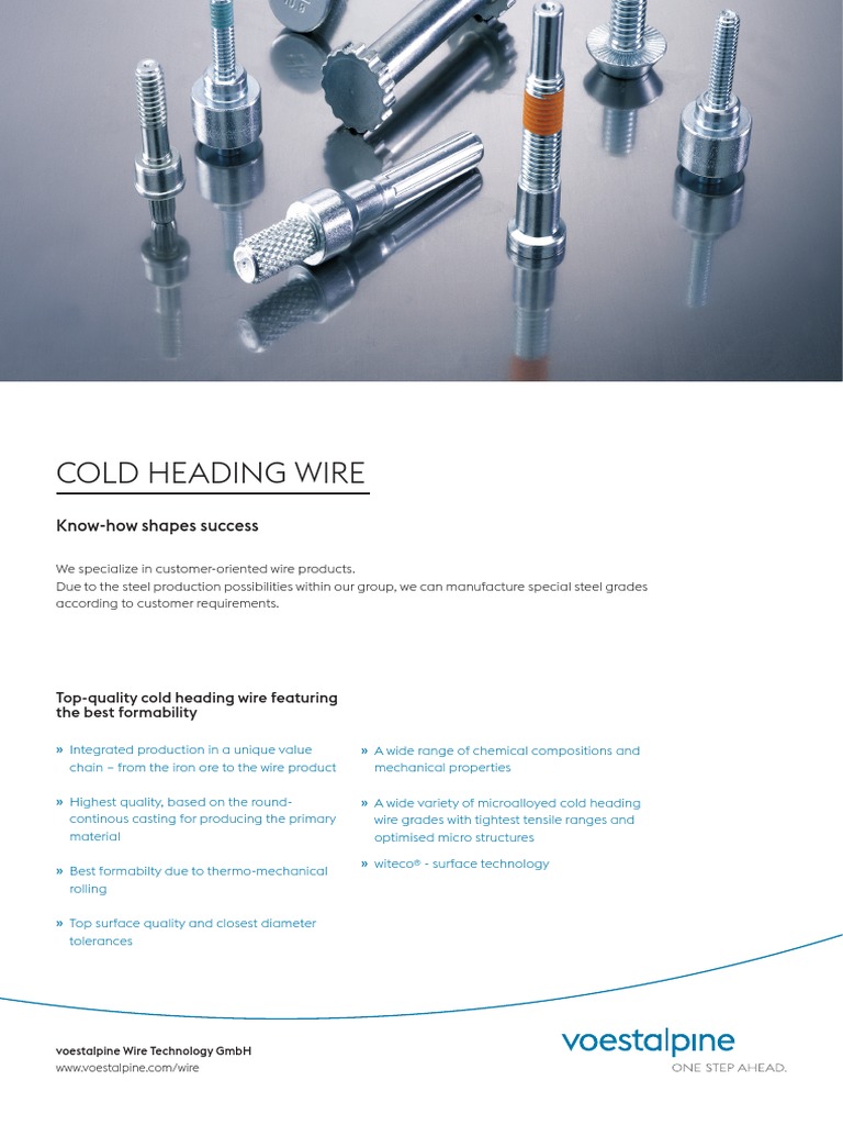Cold Heading Wire: Know-How Shapes Success | PDF | Engineering ...