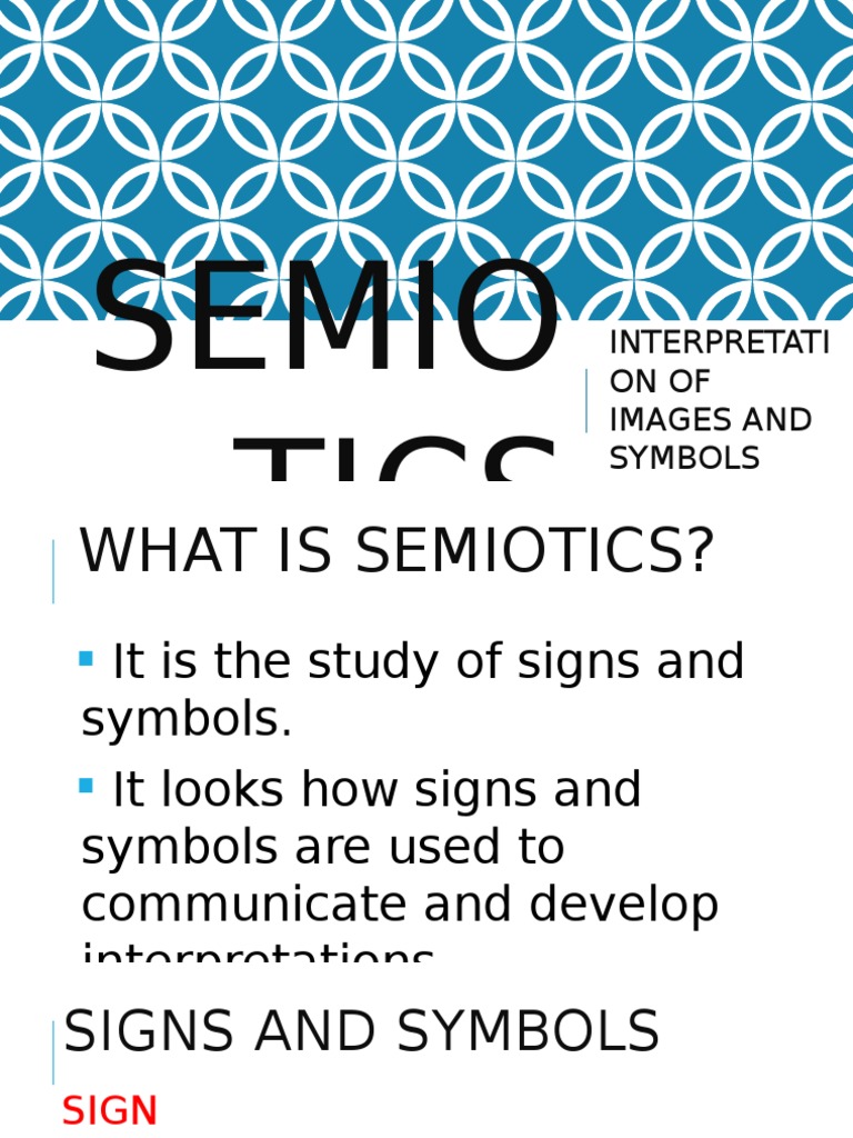 Semio Tics: Interpretati On of Images and Symbols | PDF | Semiotics ...