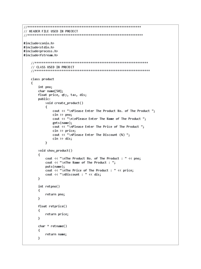 Supermarket Management System in C++ | PDF | Models Of Computation ...