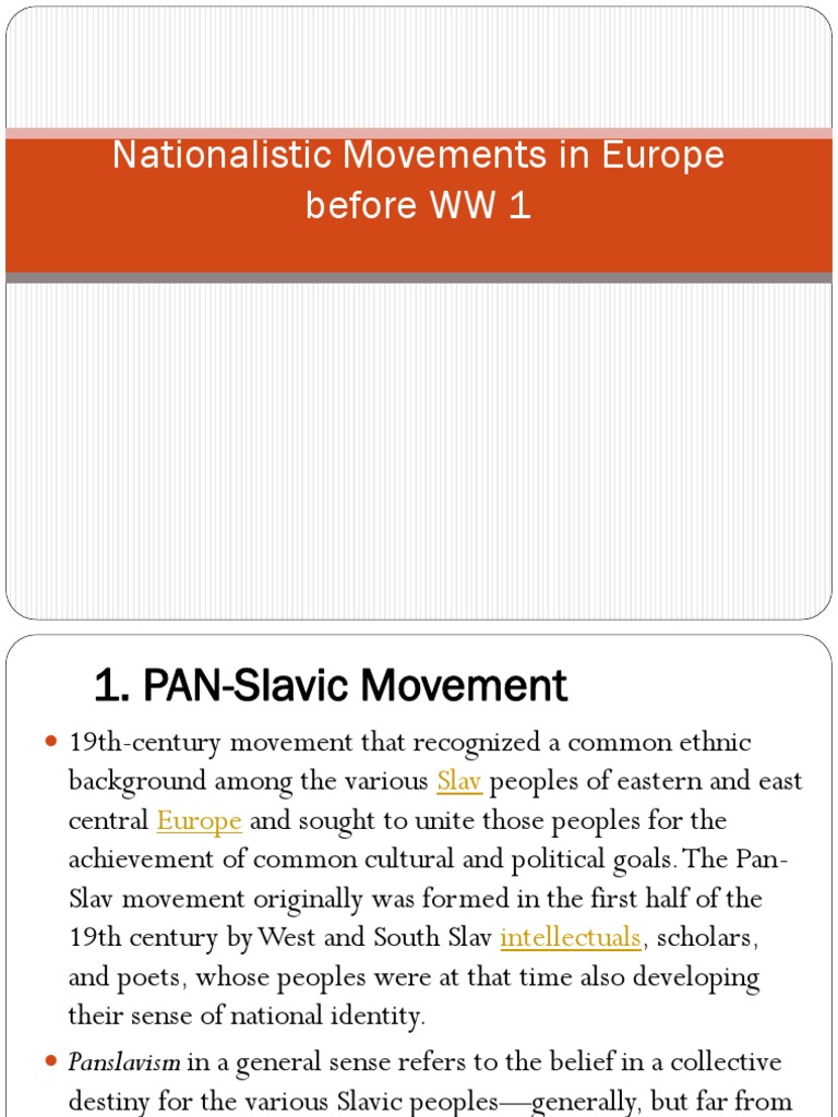 Nationalistic Movements in Europe Before WW 1 | PDF | Austria Hungary ...