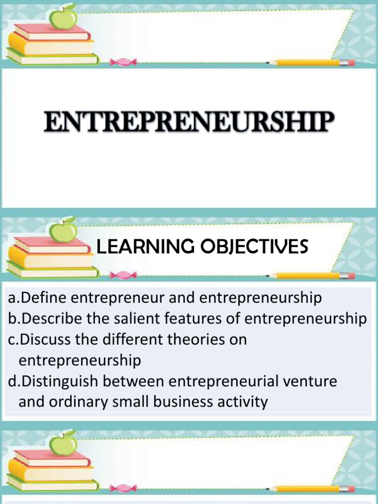 Lesson 1 | PDF | Small Business | Entrepreneurship