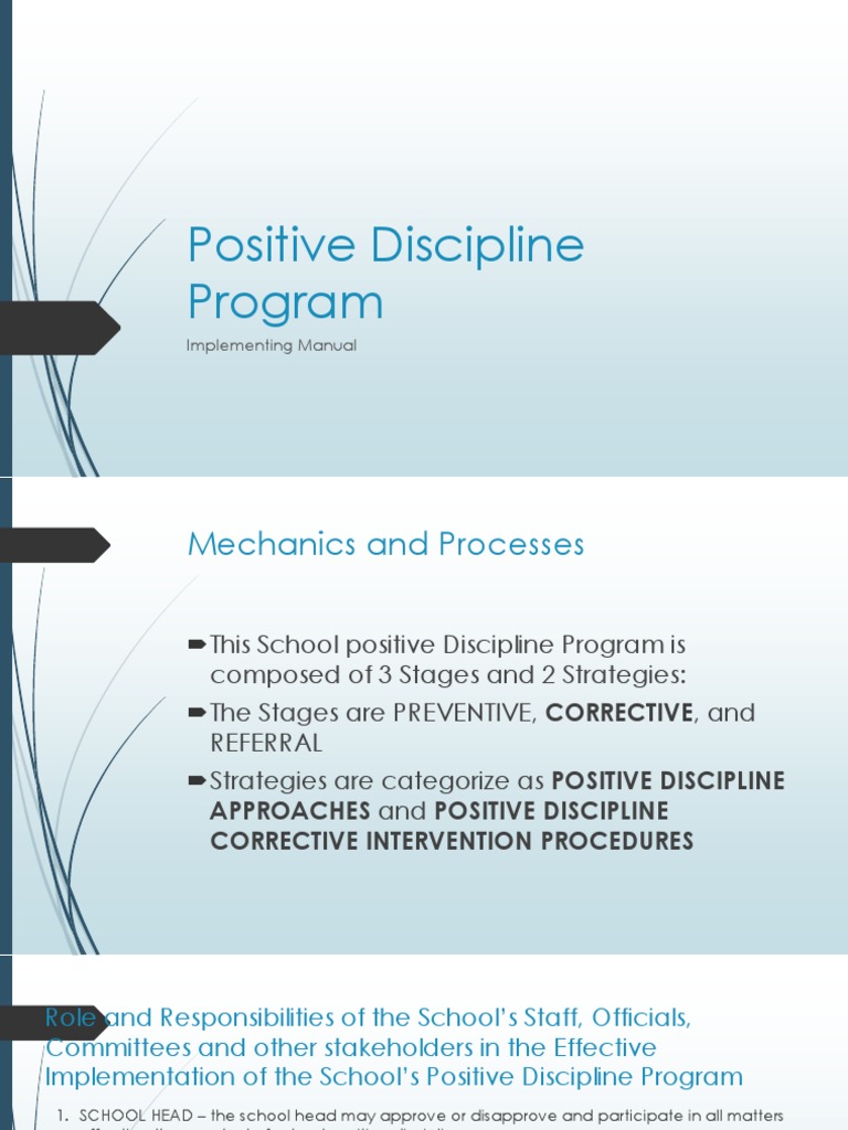 Positive Discipline Program: Implementing Manual | PDF | Child Abuse ...