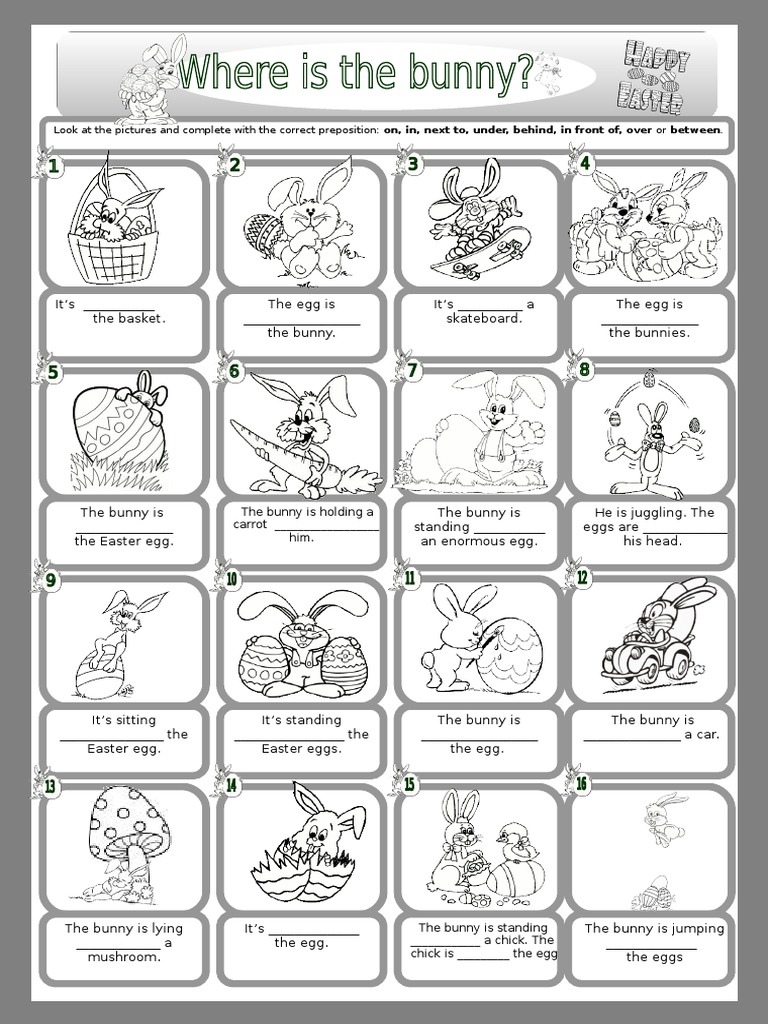 Look at The Pictures and Complete With The Correct Preposition: On, In ...