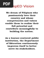 Deped Vision, Mission, Goals | PDF | Education Theory | Communication