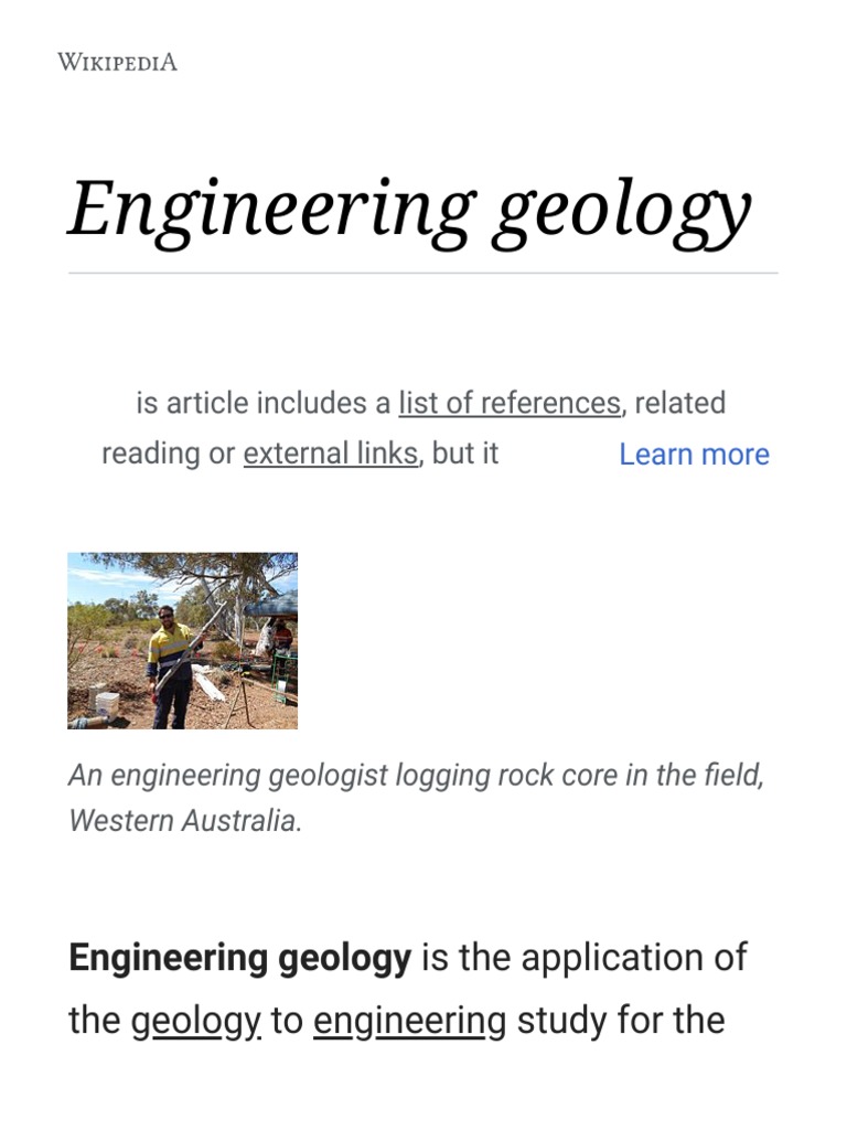 Engineering Geology | PDF | Civil Engineering | Geology