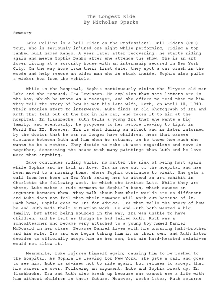 The Longest Ride | PDF