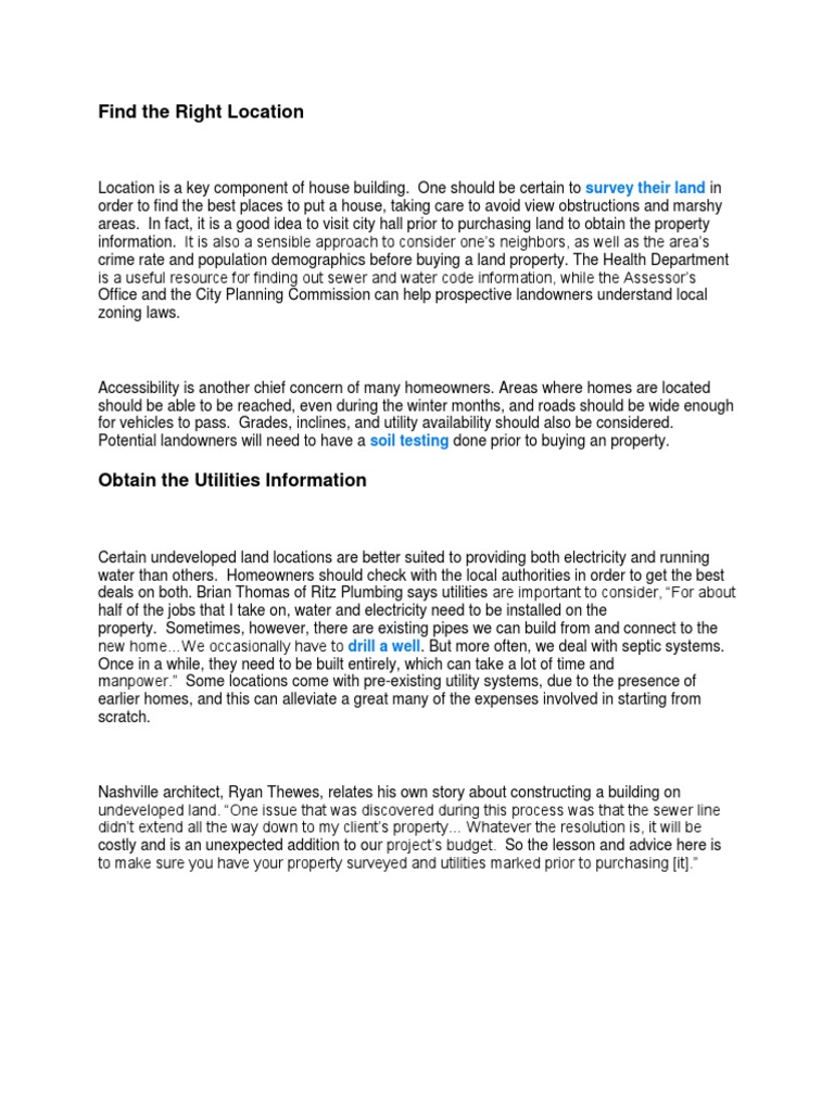 Essential Tips for Buying Land and Building | PDF | Geomatics ...