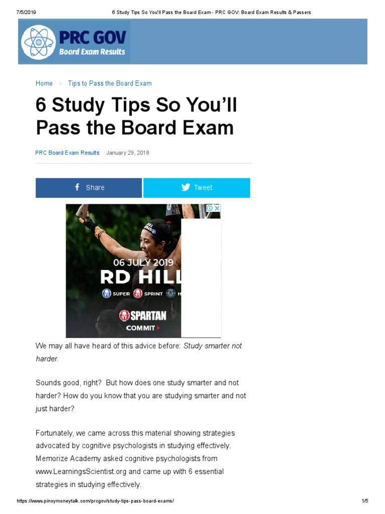 6 Study Tips So You'll Pass The Board Exam - PRC GOV - Board Exam ...