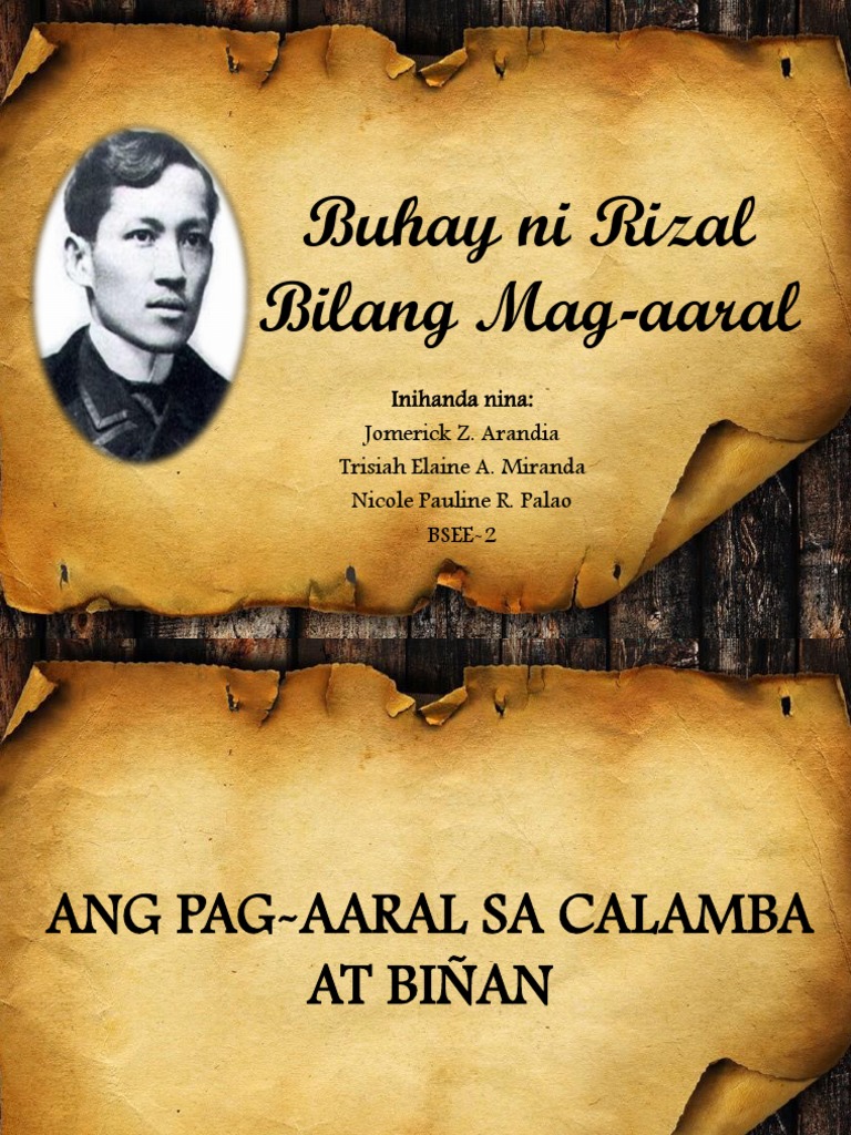 1 Rizal Bilang Mag Aaral | PDF