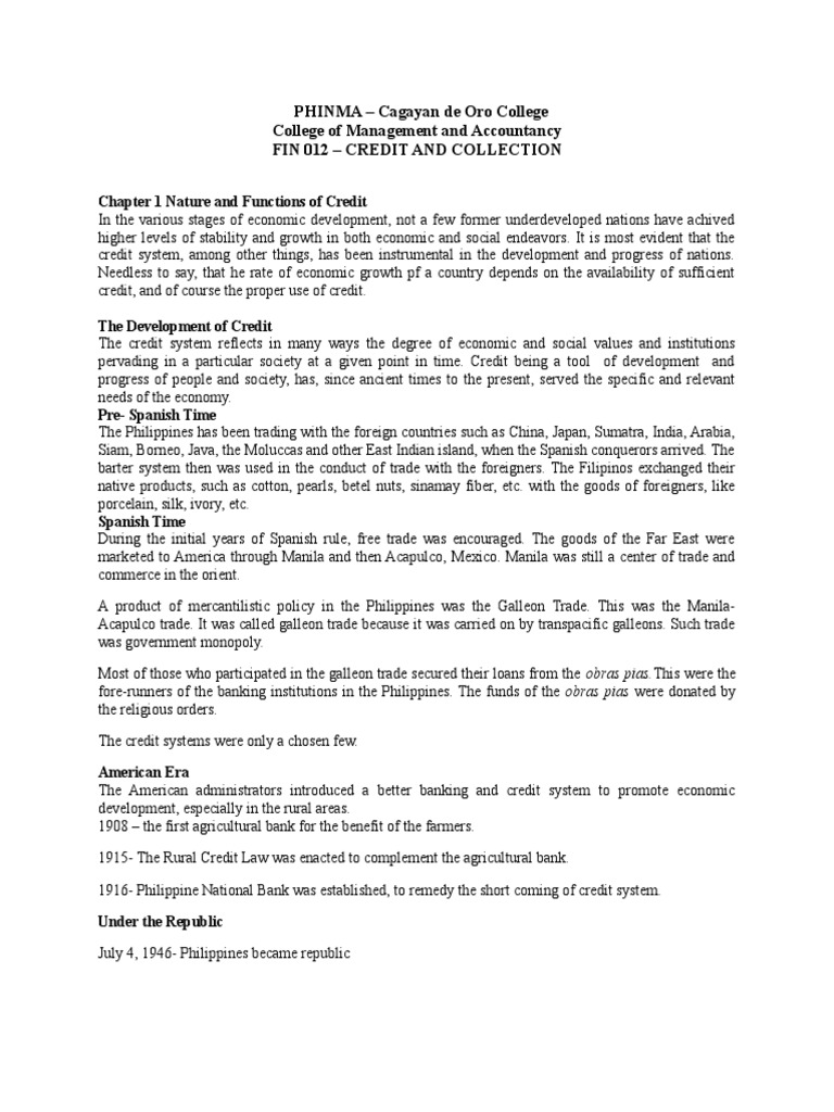 Functions of Credit in Economic Development | PDF | Credit | Finance ...