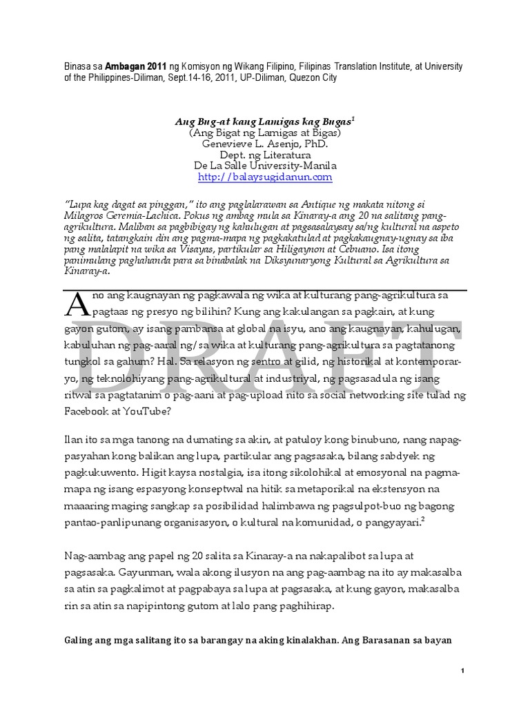 Ang Bigat NG Lamigas at Bigas | PDF