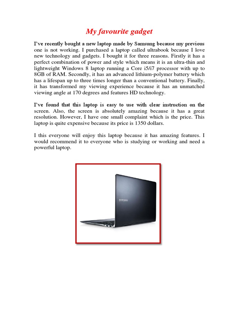 My Favourite Gadget | PDF